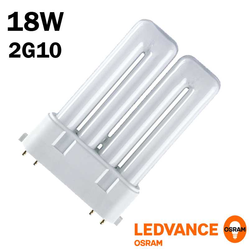 Ampoule 18W 2G10 fluocompacte SYLVANIA LynxF OSRAM DuluxF Radium Twin
