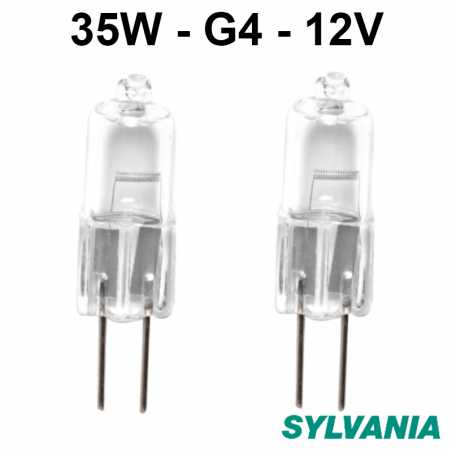 Ampoule 35W G4 - lampe capsule halogène 12V - SYLVANIA 22246