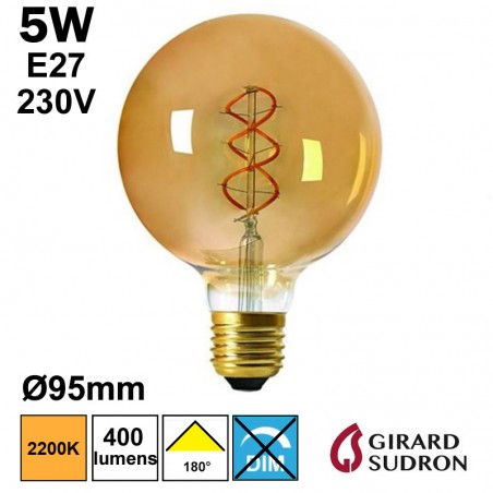 GIRARD SUDRON 716601 | Ampoule globe filament TWISTED 5W