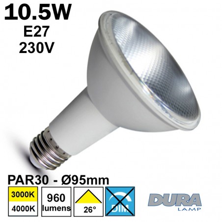 DURALAMP L7106 l7106W - Ampoule LED PAR30 10.5W E27 230V
