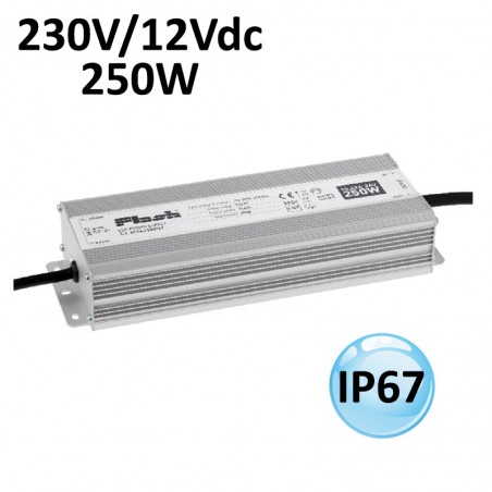 Transformateur étanche 12Vdc 250W | Alimentation LED 12V